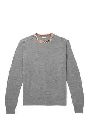 Burberry Slim-fit Wool Sweater - Gray