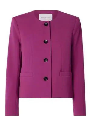 Maria Mcmanus Stretch-Wool Jacket Magenta
