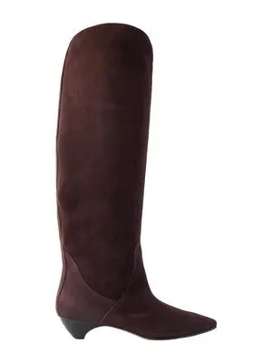 Le Monde Beryl Allegra Suede Riding Boots - Brown