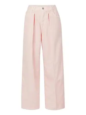 HAIKURE Candy Pleated Boyfriend Jeans - Pink