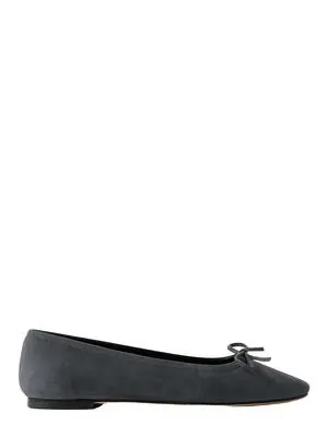 AeydĒ Delfina Suede Ballet Flats Dark Gray