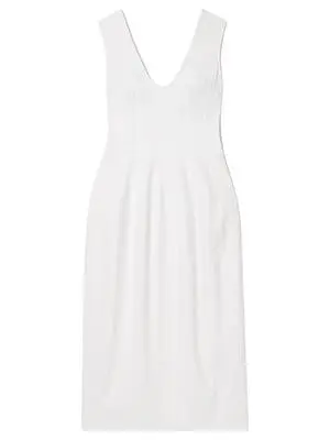 Another Tomorrow Organic Hemp-blend Midi Dress - White