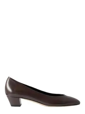 AeydĒ Helia Leather Pumps Dark Brown