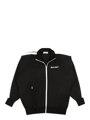 Palm Angels Over Logo Zip-up Track Jacket - Black