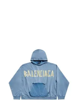 Balenciaga Ripped Pocket Hoodie - Blue