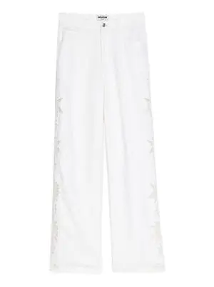 Zadig&Voltaire Embroidered Lace Wide-leg Trousers - Judo