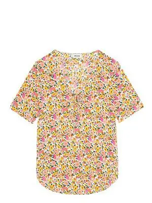 Zadig&Voltaire Floral-print Woven Top - Ecru