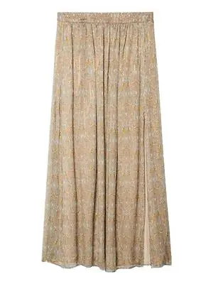 Zadig&Voltaire Metallic-stripe Chiffon Maxi Skirt - Cloud