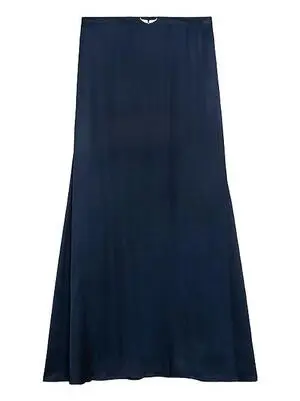 ZADIG&VOLTAIRE Jimeno Brand-Plaque Satin Maxi Skirt
