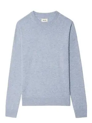 Zadig&Voltaire Heart Patch Wool And Cashmere-blend Jumper - Cloud