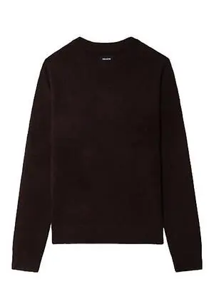 Zadig&Voltaire Heart Patch Wool And Cashmere-blend Jumper - Dark Chocolate