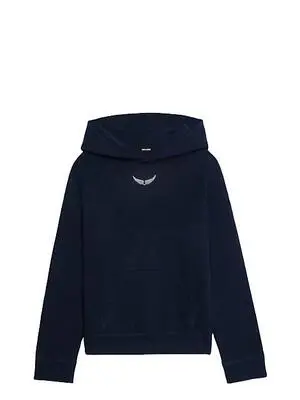 Zadig&Voltaire Rhinestone-embellished Cotton-blend Hoody - Encre