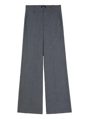 Zadig&Voltaire Wide-leg High-rise Trousers - Gris Chine