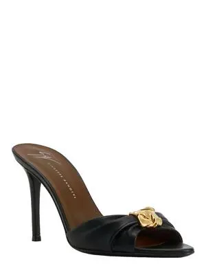 GIUSEPPE ZANOTTI 90mm Cherie Pleated Sandals - Black