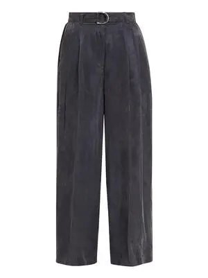 Helmut Lang Wide-leg Trousers With Belt - Indigo