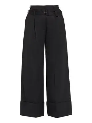 Simone Rocha Belted Wide-leg Trousers - Black