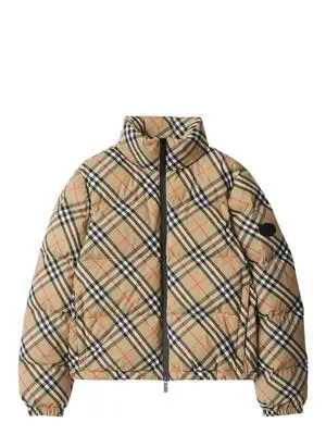 Burberry Ambleside Check Puffer Jacket - Beige