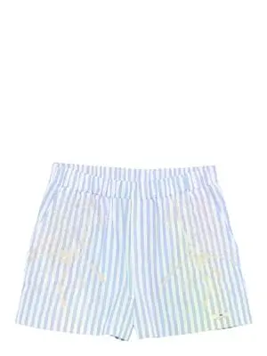 Elisabetta Franchi Striped Cotton Shorts - Blue