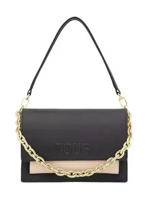 TOUS Two-tone Cross Body Bag With Chain Strap - Black