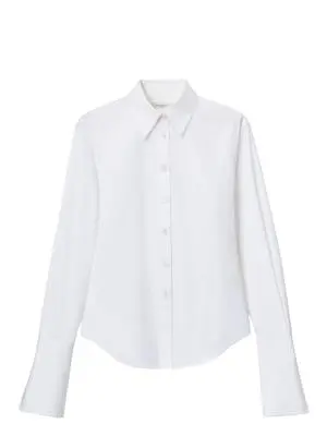 Lafayette 148 New York Organic Cotton Poplin Shirt - White