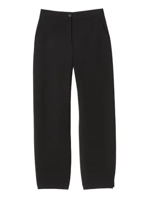 Lafayette 148 New York Punto Milano Barrel Leg Ankle Pant - Black