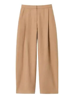 Lafayette 148 New York Pleated Barrel Leg Ankle Pant - Camel