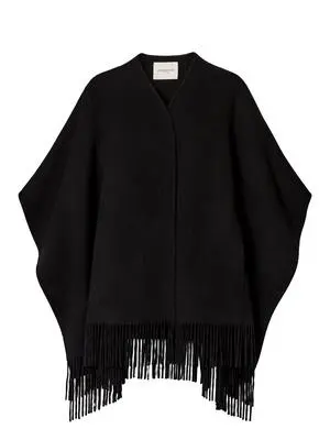 Lafayette 148 New York Wool Cashmere Convertible Cape - Black