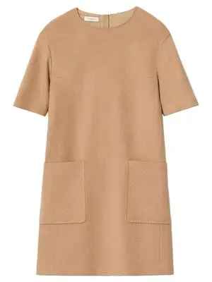 Lafayette 148 New York Shift Dress With Patch Pockets - Camel