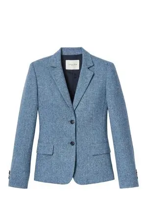 Lafayette 148 New York Donegal Tweed Fitted Blazer - Bluebell Multi