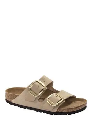 BIRKENSTOCK Arizona Big Buckle Nubuck Leather - Sandcastle