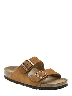 BIRKENSTOCK Arizona Suede Leather Sandals Mink