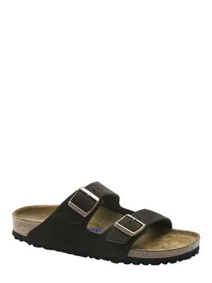 BIRKENSTOCK Arizona Suede Leather Sandals - Mocha