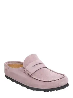 BIRKENSTOCK Naples Wrapped Suede Leather Clogs - Faded Purple