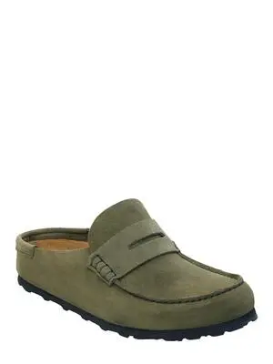 BIRKENSTOCK Naples Wrapped Suede Leather Clogs - Thyme
