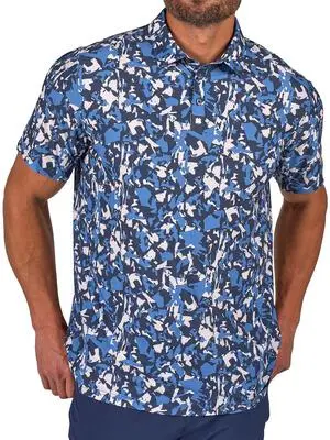 BLACK CLOVER Camo Mix Polo - Moody Blue