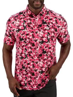 BLACK CLOVER Camo Mix Polo - Pink