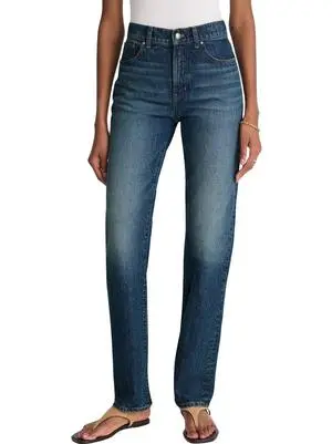 Madewell The Longline Straight Jeans - Greendale Wash