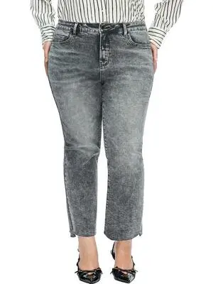 BAYEAS High Waist Ankle Jeans - Granite