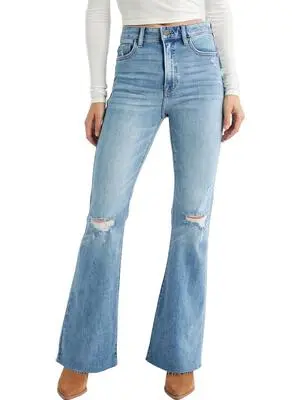 HIDDEN JEANS Ripped Flare Jeans