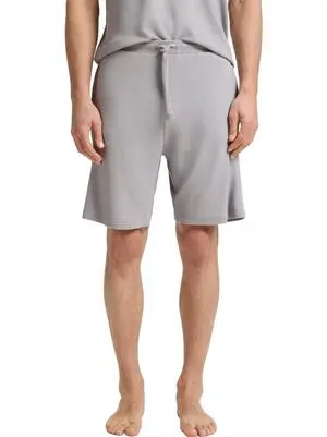 BOSS Ribbed Knit Pajama Shorts Light/pastel Grey
