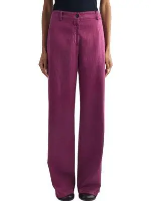 Dries Van Noten Paxy Matelassé Wide-leg Trousers - Raspberry