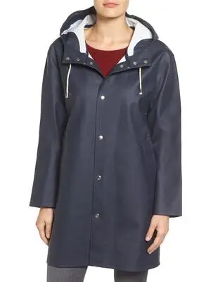 Stutterheim Mosebacke Hooded Raincoat - Navy