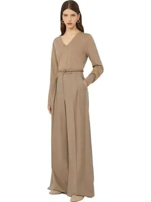 Max Mara Plain-knit Cashmere Jumper - Beige