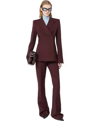 Max Mara Slim Flared Trousers - Wine-coloured