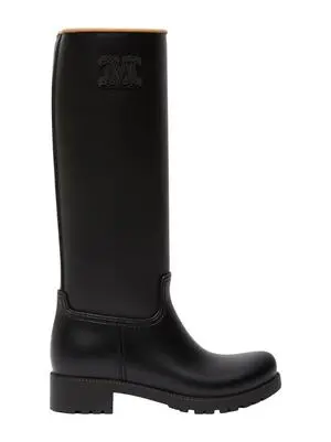 Max Mara Knee-high Rubber Boots - Black