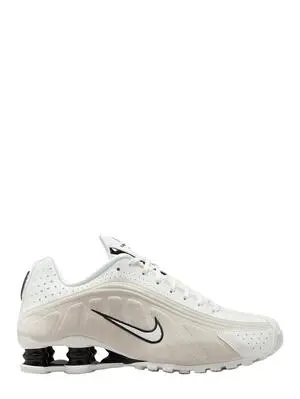 Nike Shox R4 Suede Sneakers Summit White/light Orewood Brown/black