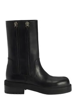 GIUSEPPE ZANOTTI Foustine Leather Boots - Black