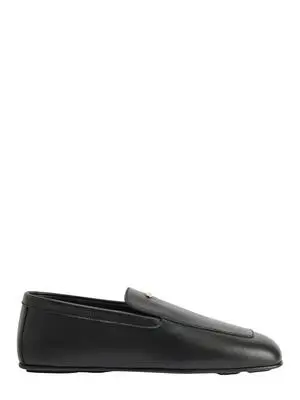 GIUSEPPE ZANOTTI Leather Driver Loafers - Black