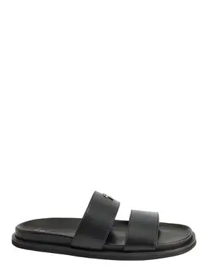 GIUSEPPE ZANOTTI Double-band Leather Sandals - Black