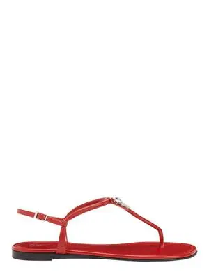 GIUSEPPE ZANOTTI Anyelle Flat Thong Sandals - Red
